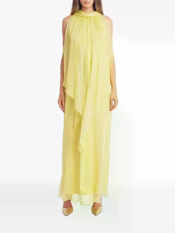 IRINA SCHROTTER Farah Pleated Maxi Dress
