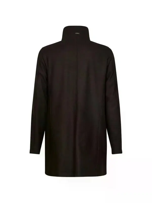 Herno Faux-fur Trim High-neck Coat - Brown