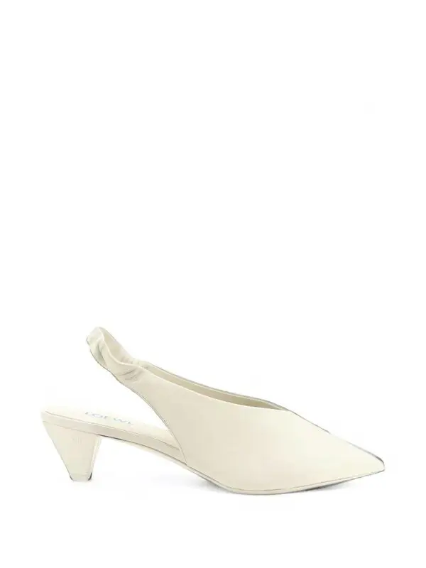 Loewe Origami Cubic Leather Pumps - White