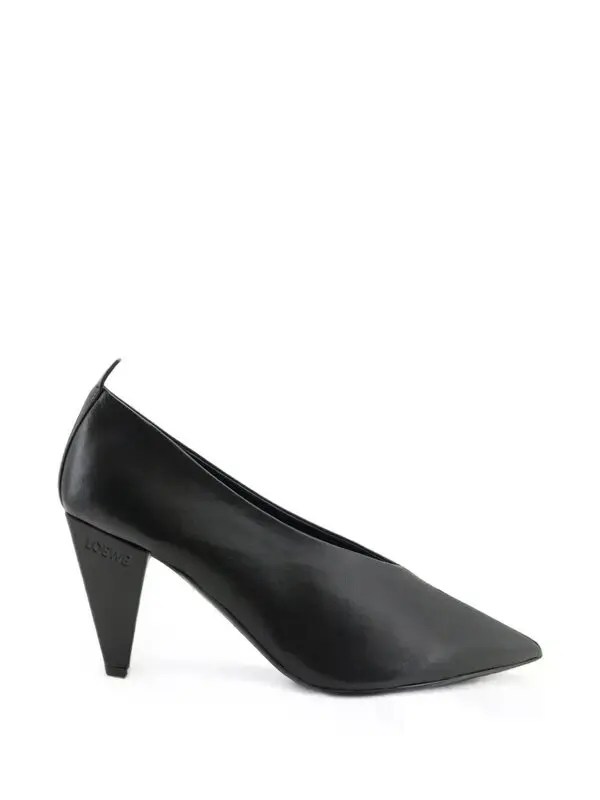 Loewe Origami Cubic Leather Pumps - Black