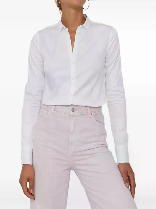 MOS MOSH Button-up Long-sleeve Shirt - White