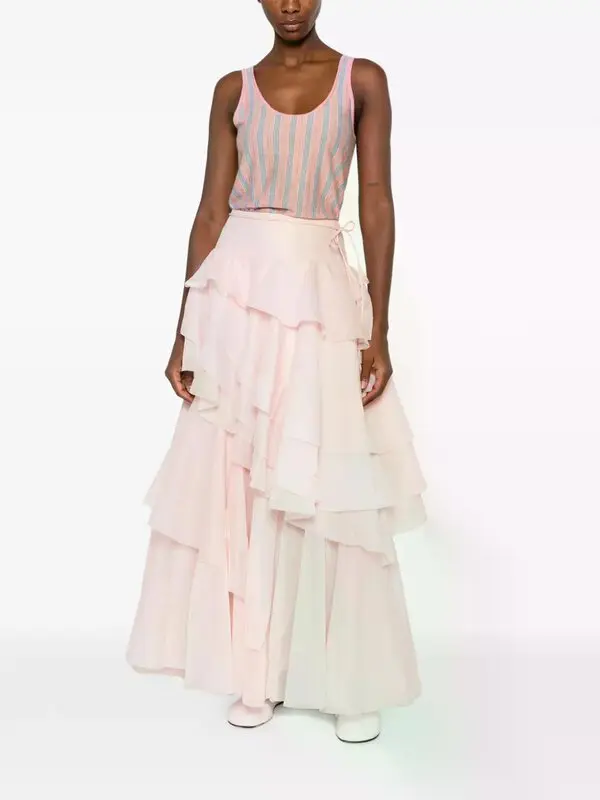 Aje Tiered Ruffled Maxi Skirt
