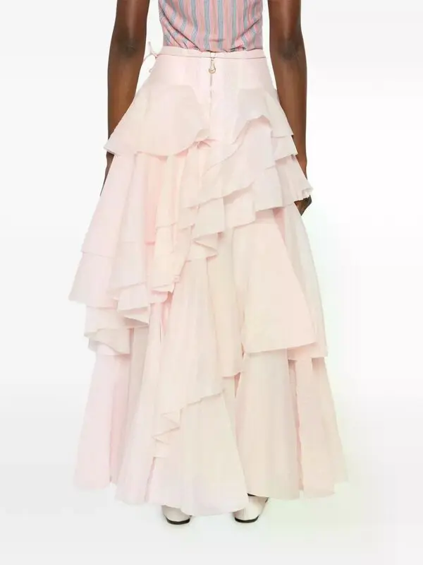 Aje Tiered Ruffled Maxi Skirt
