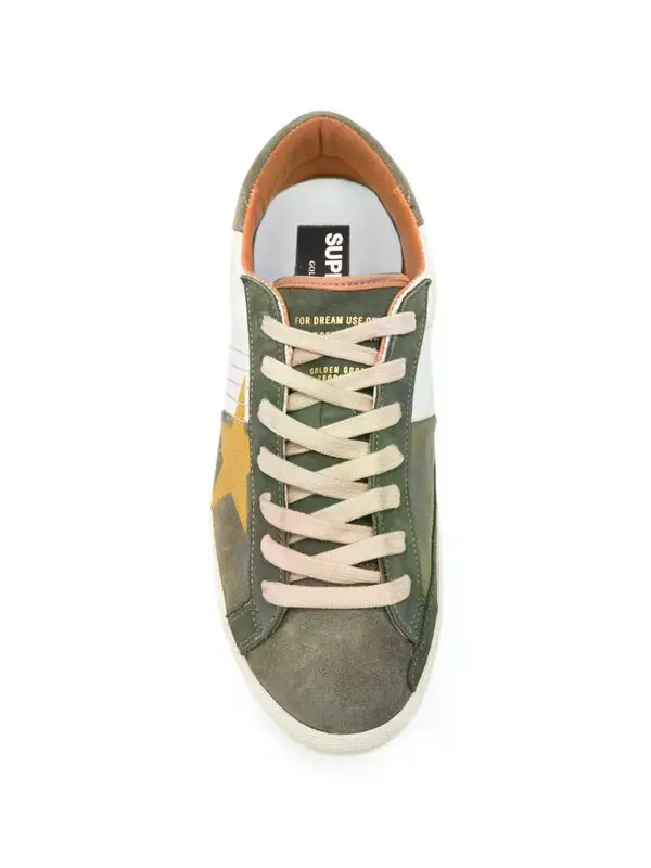 GOLDEN GOOSE Super-star Distressed Leather Sneakers