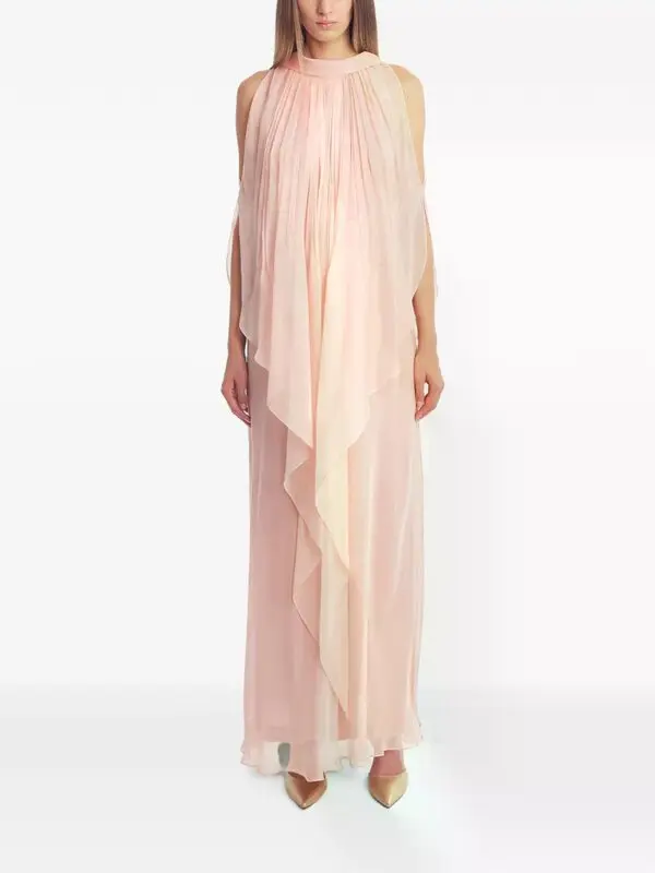 IRINA SCHROTTER Farah Pleated Maxi Dress