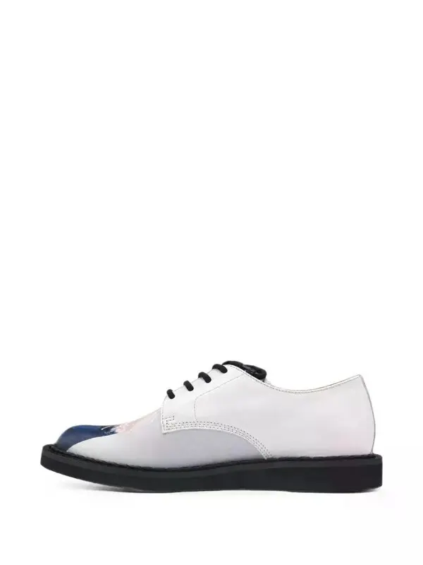 Undercover Graphic Print Leather Derby Shoes