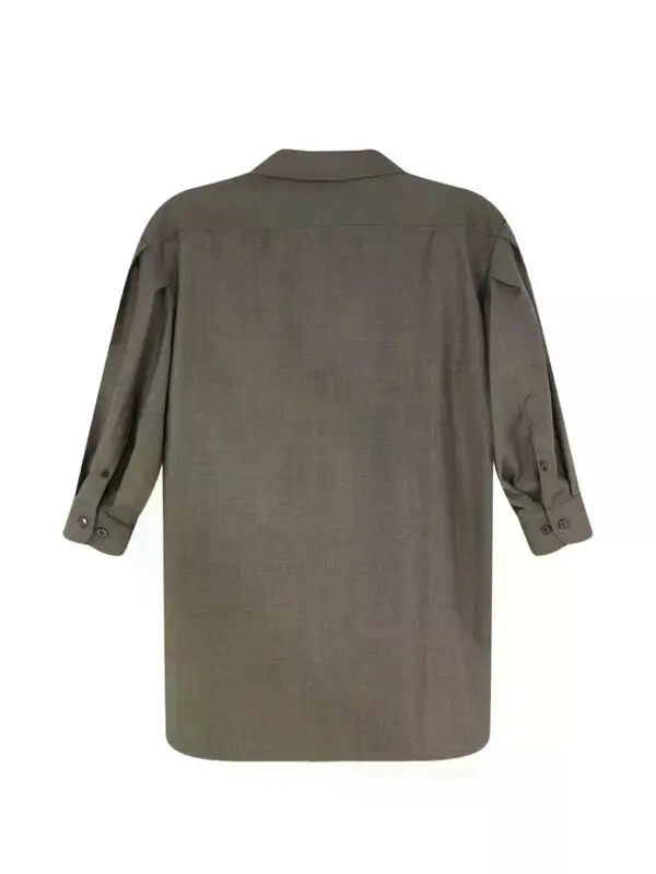 Loro Piana Elyze Bowling-collar Shirt - Brown