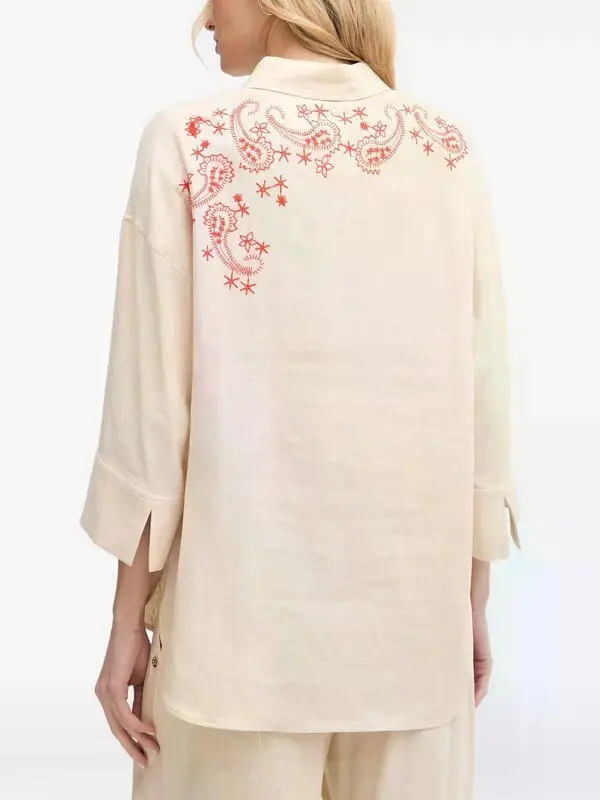 MOS MOSH Audri Paisley-embroidered Shirt