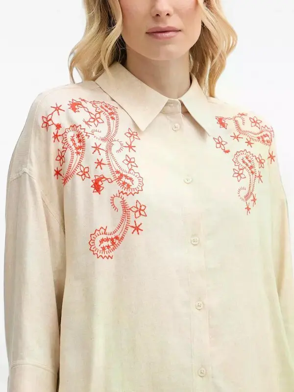 MOS MOSH Audri Paisley-embroidered Shirt