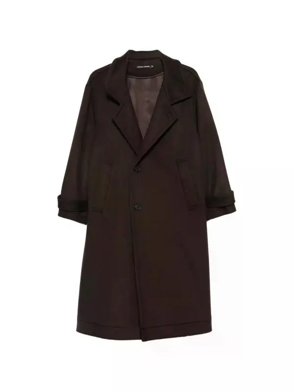 NICHOLSON & NICHOLSON Button-up Funnel Neck Coat