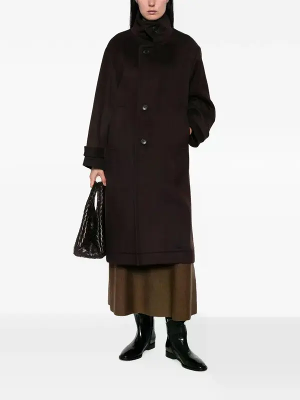 NICHOLSON & NICHOLSON Button-up Funnel Neck Coat