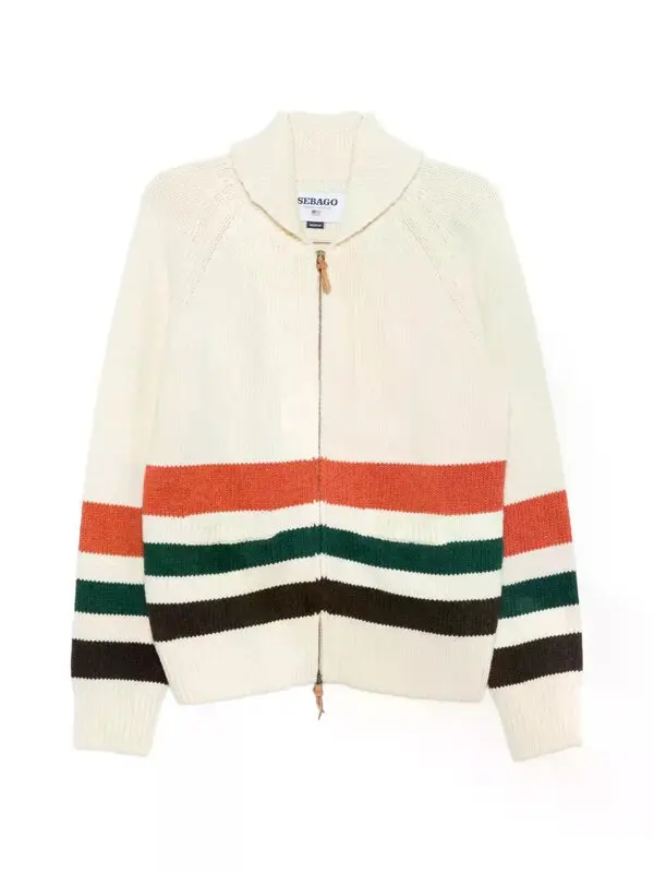 SEBAGO Dyer Bay Striped Zip-up Cardigan