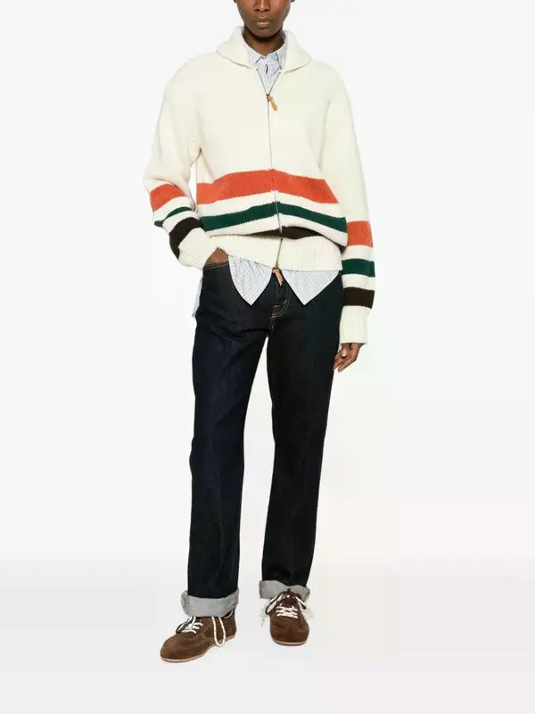 SEBAGO Dyer Bay Striped Zip-up Cardigan