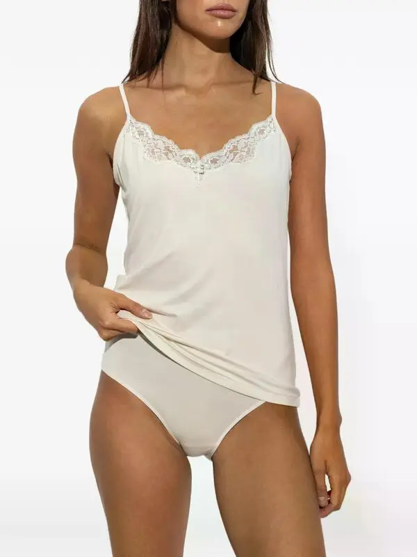 Hanro Dana Lace-trim Midi Briefs - Neutrals