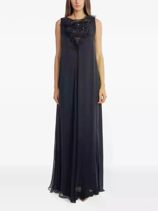IRINA SCHROTTER Seraphine Ruffled Sequin-embellished Maxi Dress