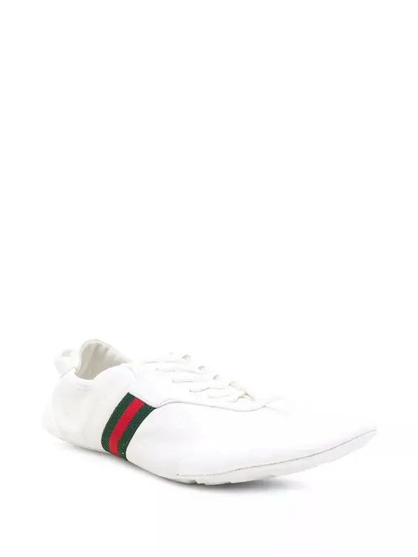 Gucci Suede And Leather Flex Sneakers - White
