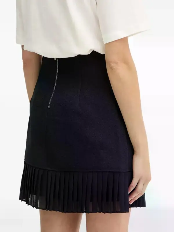 MORGAN Jano Belted Pleated-hem Mini Skirt