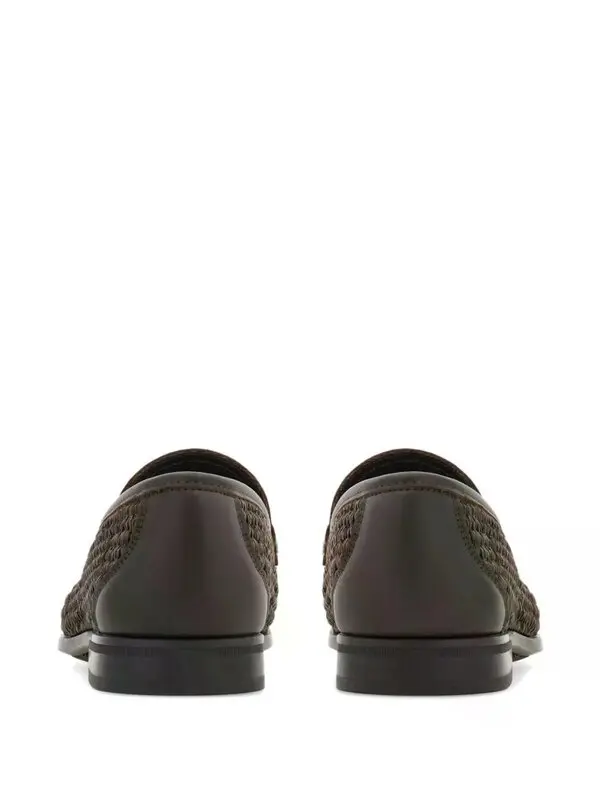 FERRAGAMO Gancini Ornament Loafers - Brown