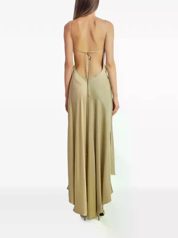 IRINA SCHROTTER Leyla Ruched High-low Midi Dress
