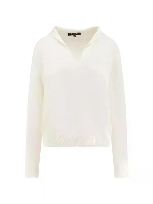 Loro Piana Siena V-neck Sweater - White