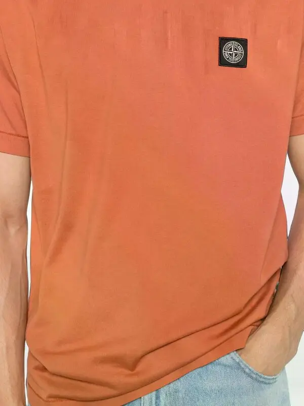 Stone Island Logo-patch T-shirt - Orange