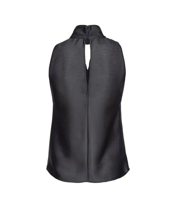 Pinko Crinkle Draped Satin Top
