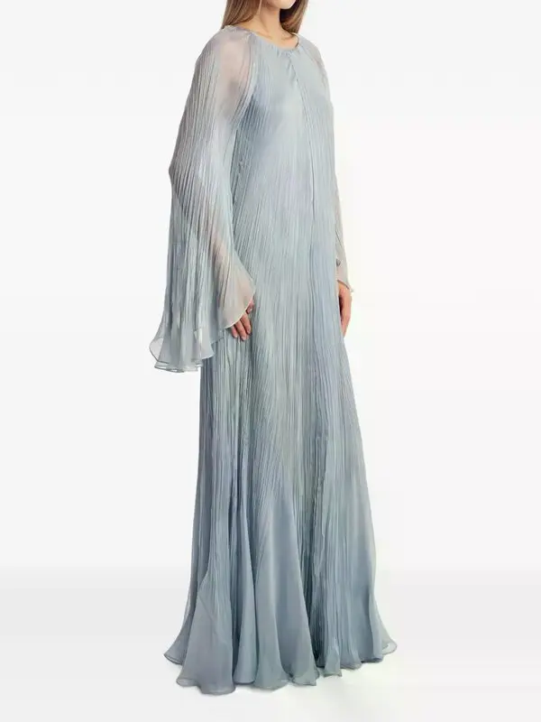 IRINA SCHROTTER Silvya Pleated Silk Maxi Dress