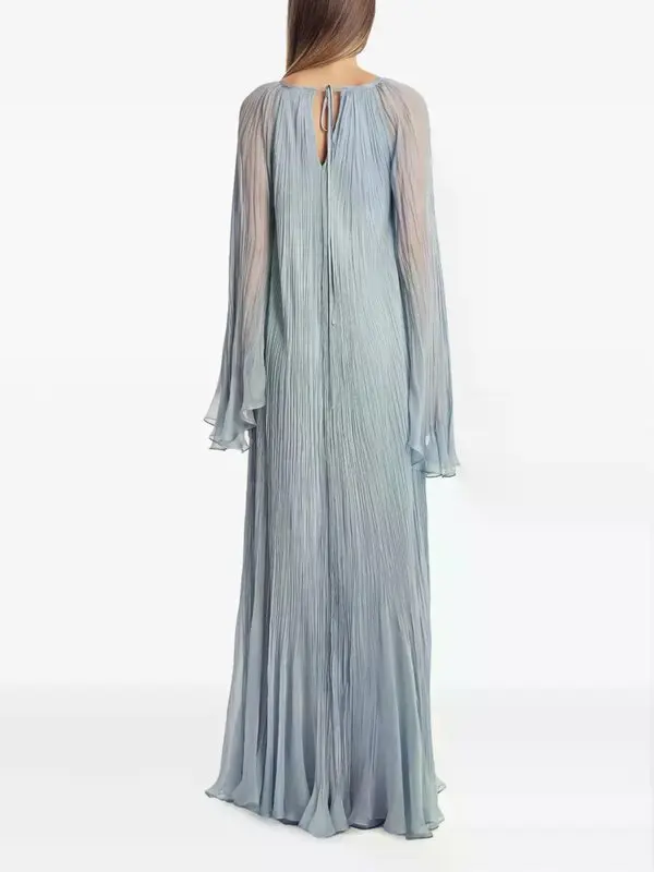 IRINA SCHROTTER Silvya Pleated Silk Maxi Dress