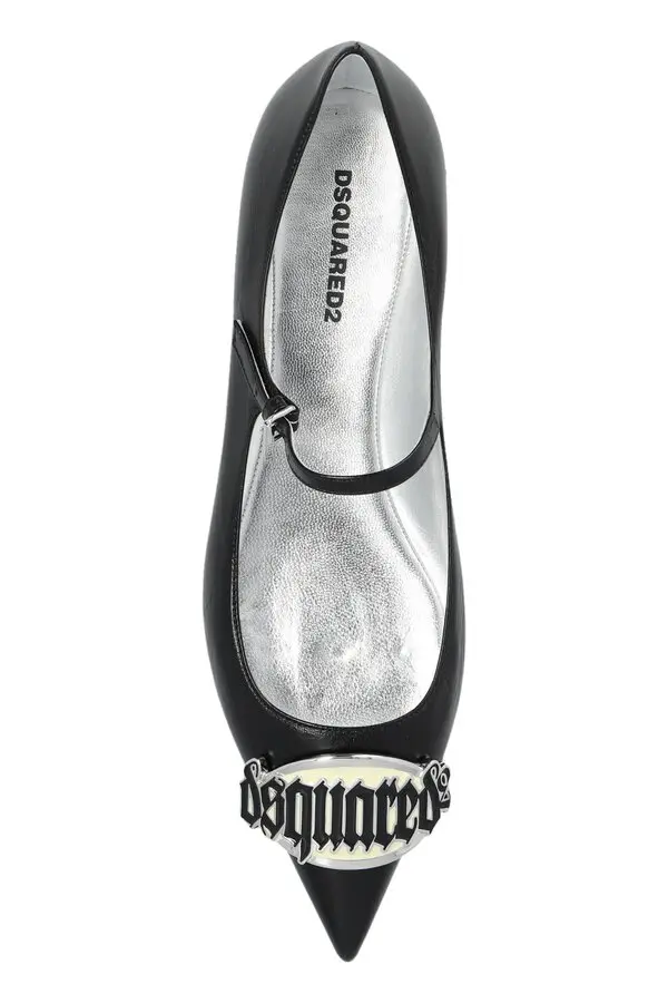 Dsquared2 Gothic Pointed-toe Ballet Flats