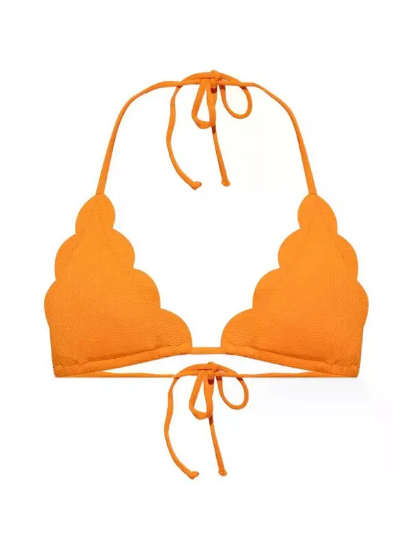 Marysia Broadway Scalloped-edge Bikini Top - Orange