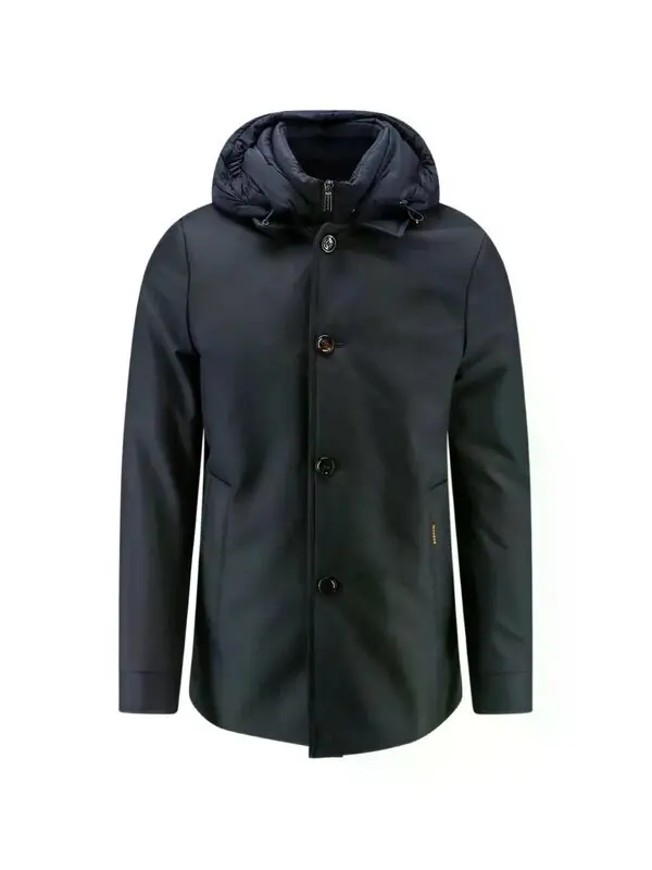 MOORER Hooded Button-up Jacket