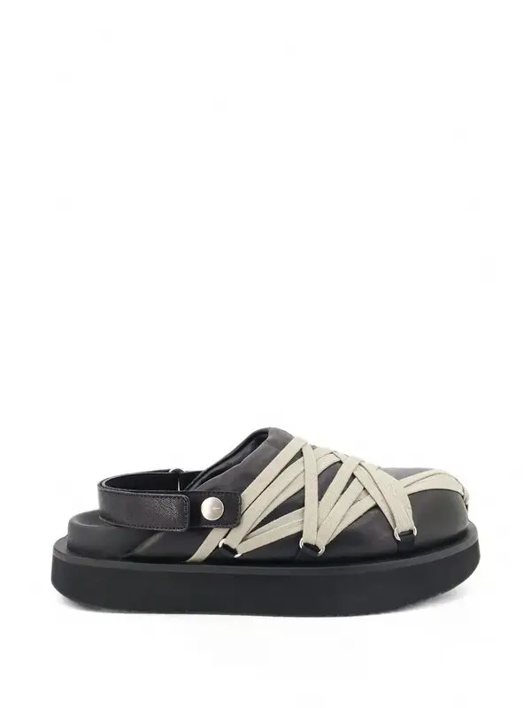 Rick Owens Megalace Platform Mules - Black