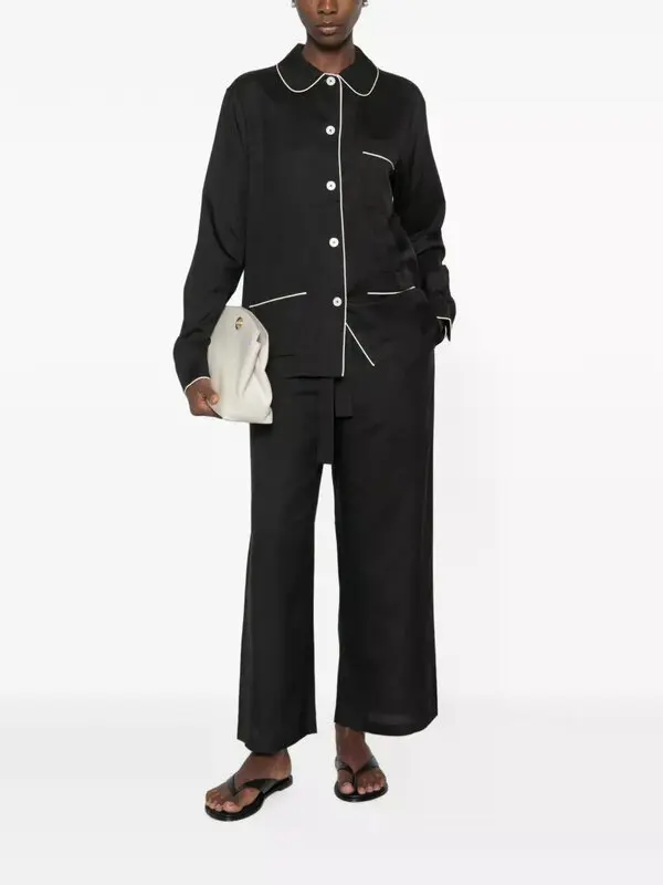 TOTEME Piped-trim Pajama Shirt