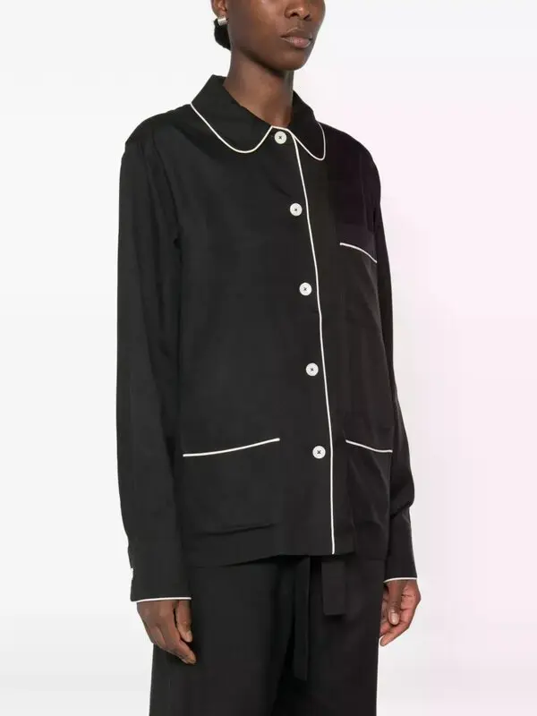 TOTEME Piped-trim Pajama Shirt