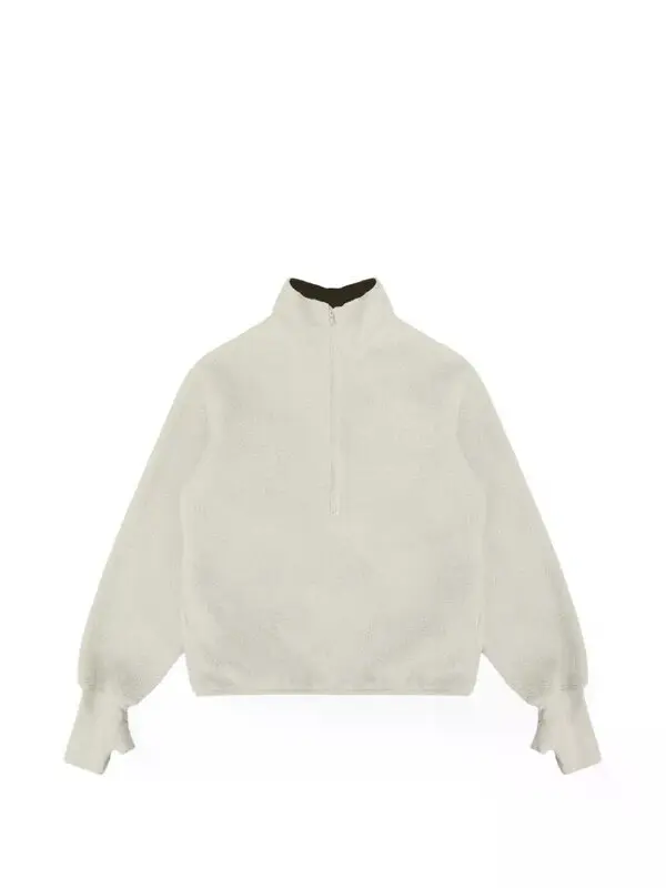 ENTIRE STUDIOS Quarter-zip Fleece Sweater - Neutrals