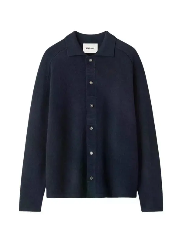 Soft Goat Cashmere Button-up Cardigan