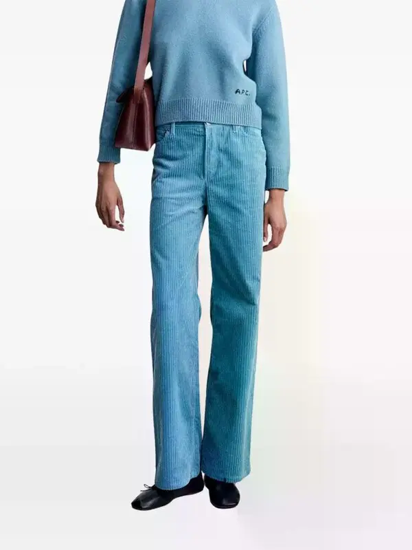 A.p.c. Elisabeth Corduroy Trousers - Blue
