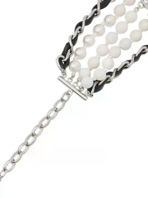 DOUBLET Bead-embellished Chain-link Bracelet