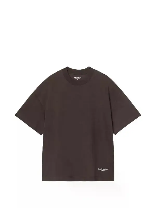 Carhartt Work In Progress Logo-print Drop-shoulder T-shirt - Brown