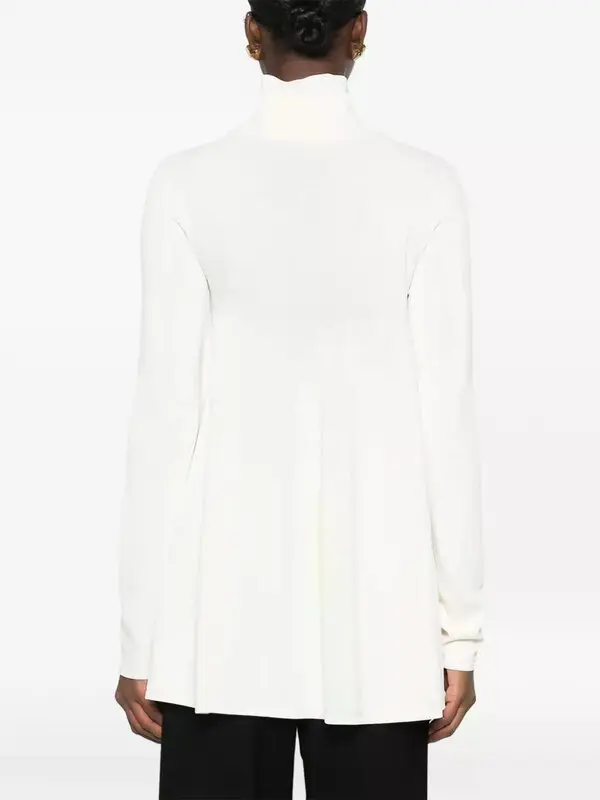 TOTEME Crepe Turtleneck Sweater - Neutrals