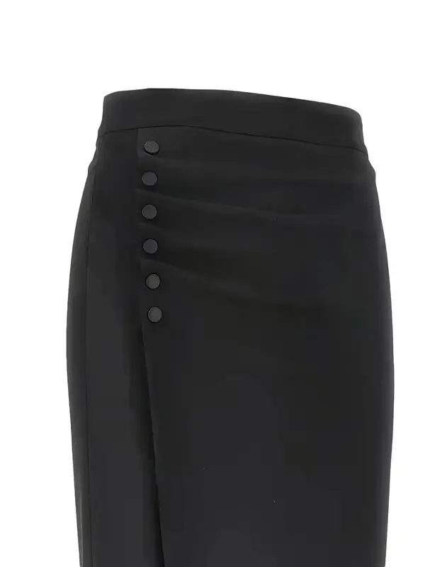 Emporio Armani Button-embellished Draped Skirt