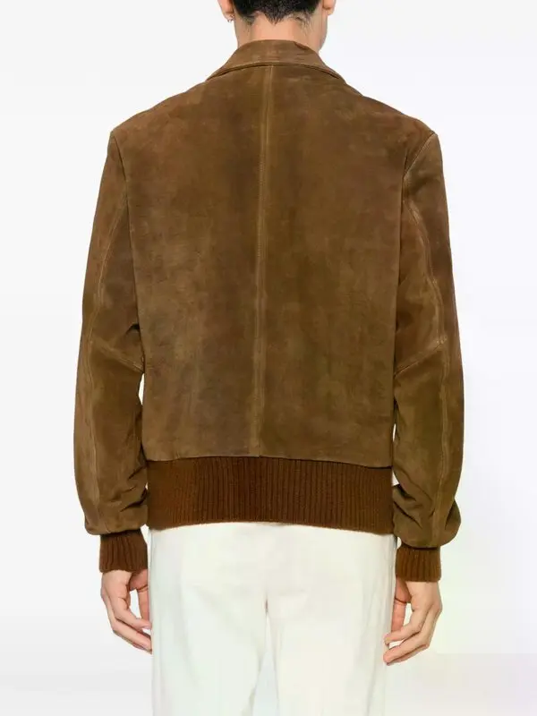 GIORGIO BRATO Suede-finish Zip-up Jacket