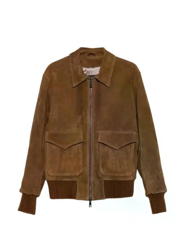 GIORGIO BRATO Suede Zip-up Jacket