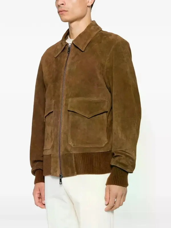 GIORGIO BRATO Suede Zip-up Jacket