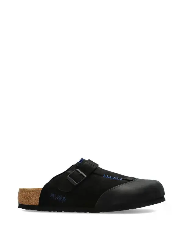 BIRKENSTOCK Boston Adererror Buckle-fastening Mules - Black
