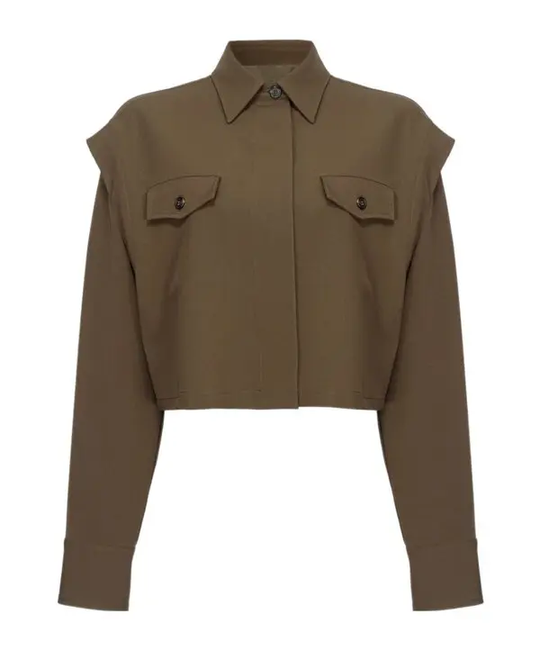 Pinko Collared Long-sleeved Shirt - Green