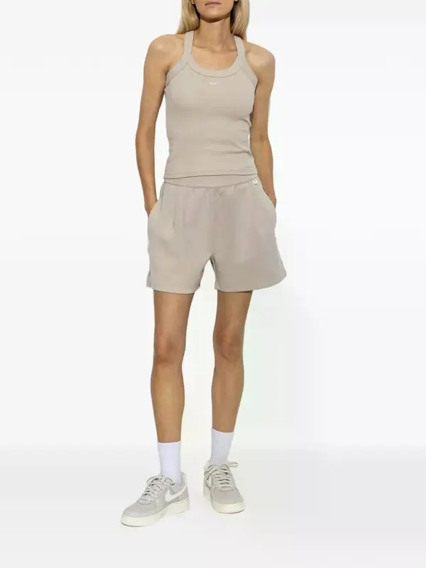 Nike Ribbed-knit Racerback Top - Neutrals