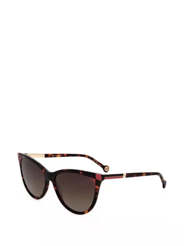 Carolina Herrera Tortoiseshell-effect Cat-eye Sunglasses