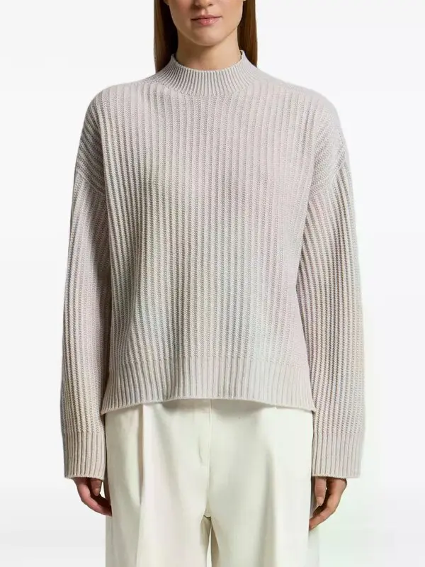 Peserico Ribbed-knit Mock-neck Sweater - Neutrals