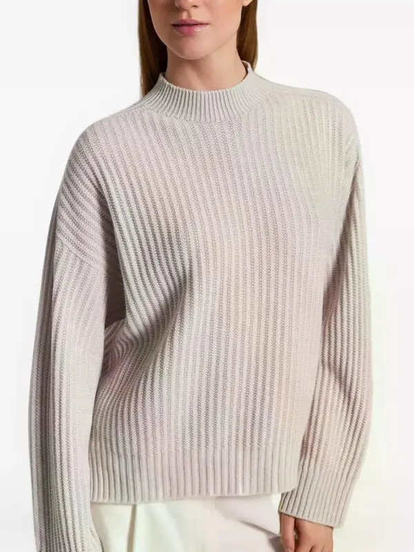 Peserico Ribbed-knit Mock-neck Sweater
